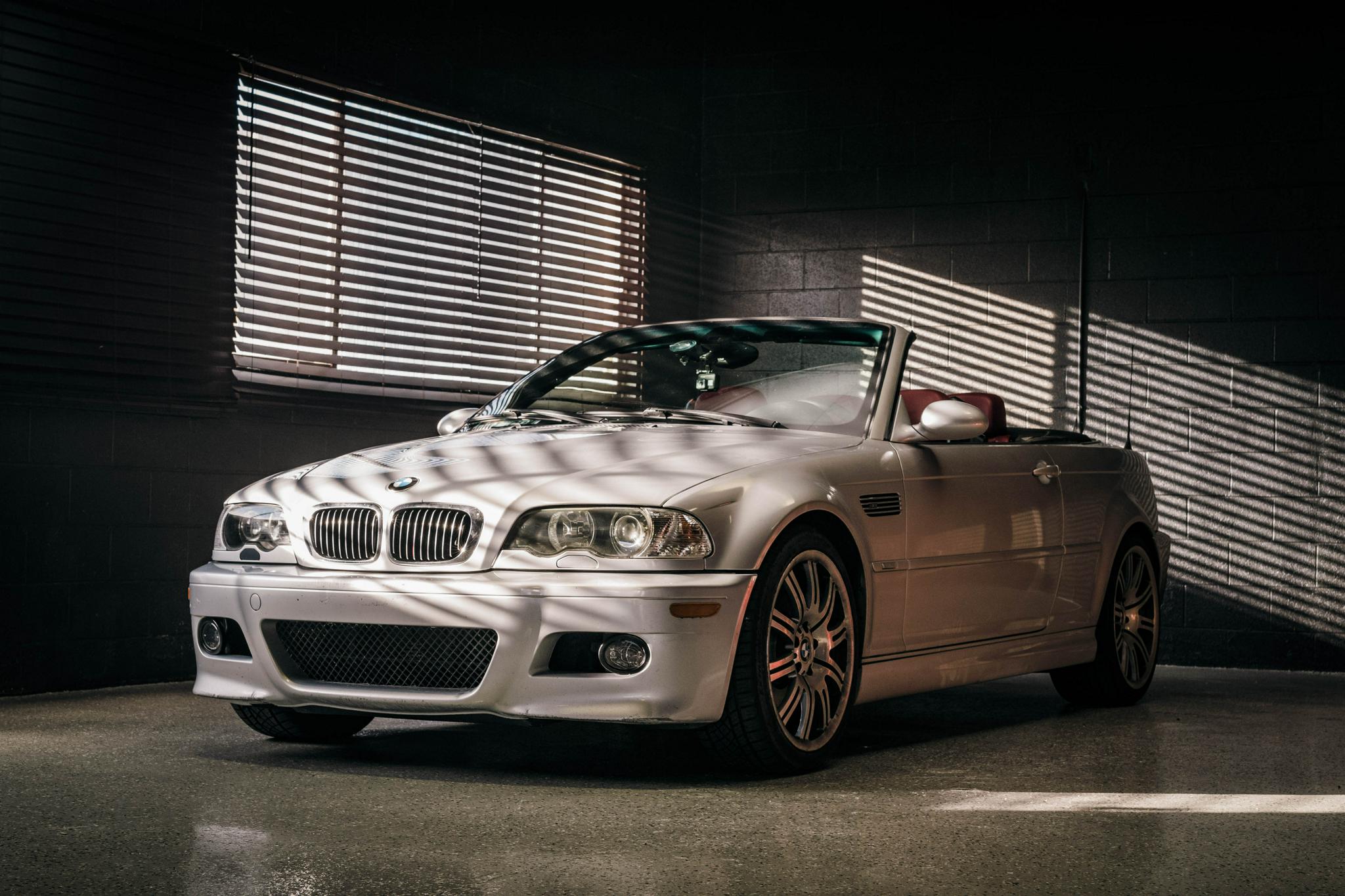 M539 Restoration's BMW E46 M3 Convertible in the studio